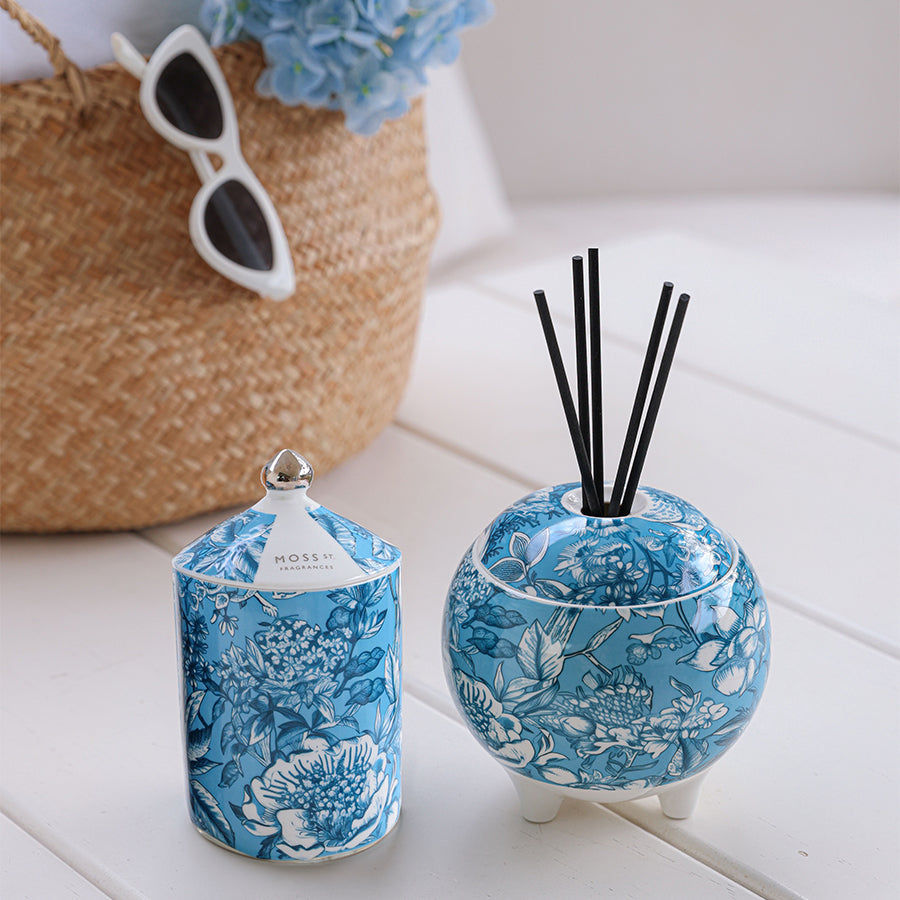 Sea Spray & Waterlily Ceramic Diffuser 350ml | Moss St. Fragrances