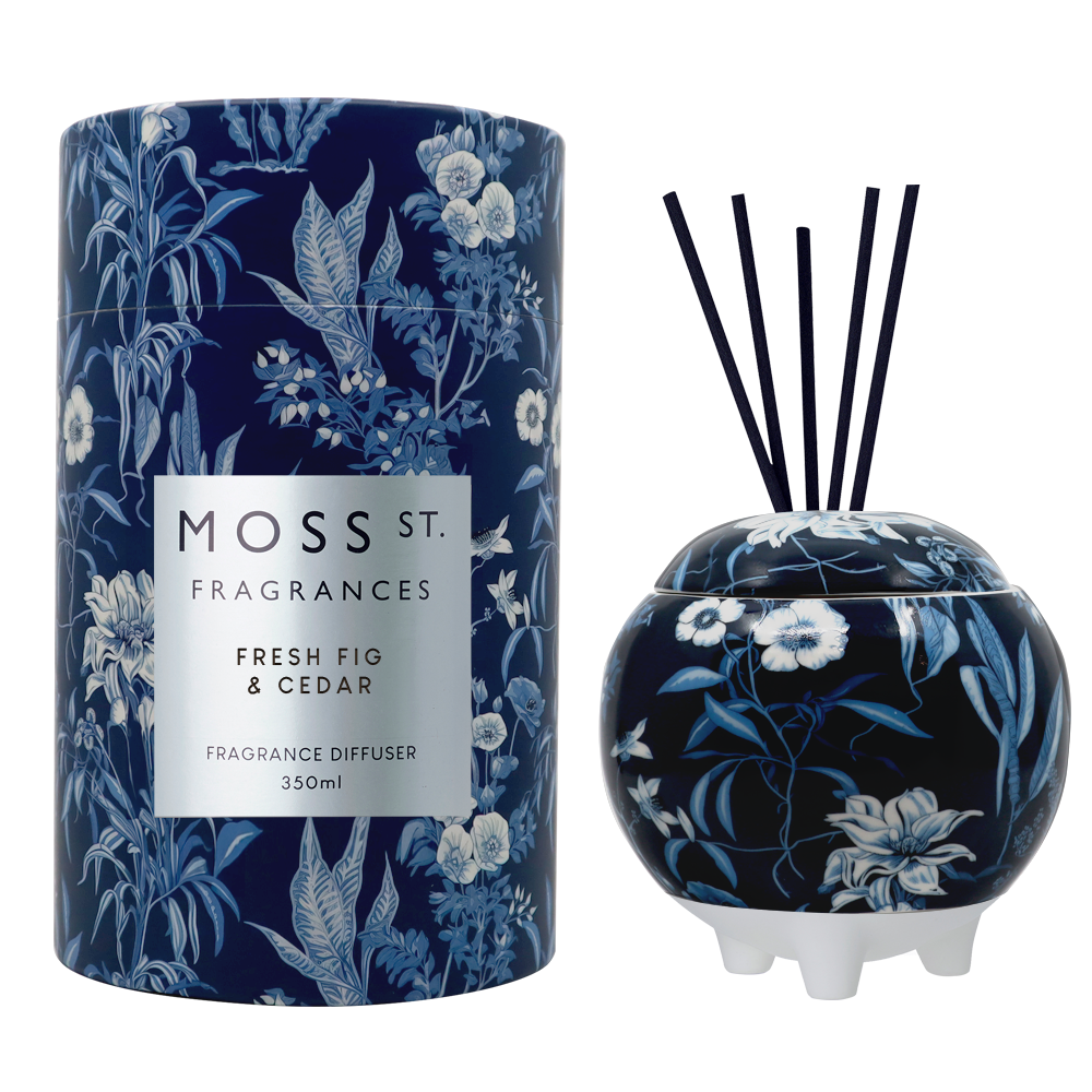 Fresh Fig & Cedar Ceramic Diffuser 350ml | Moss St. Fragrances
