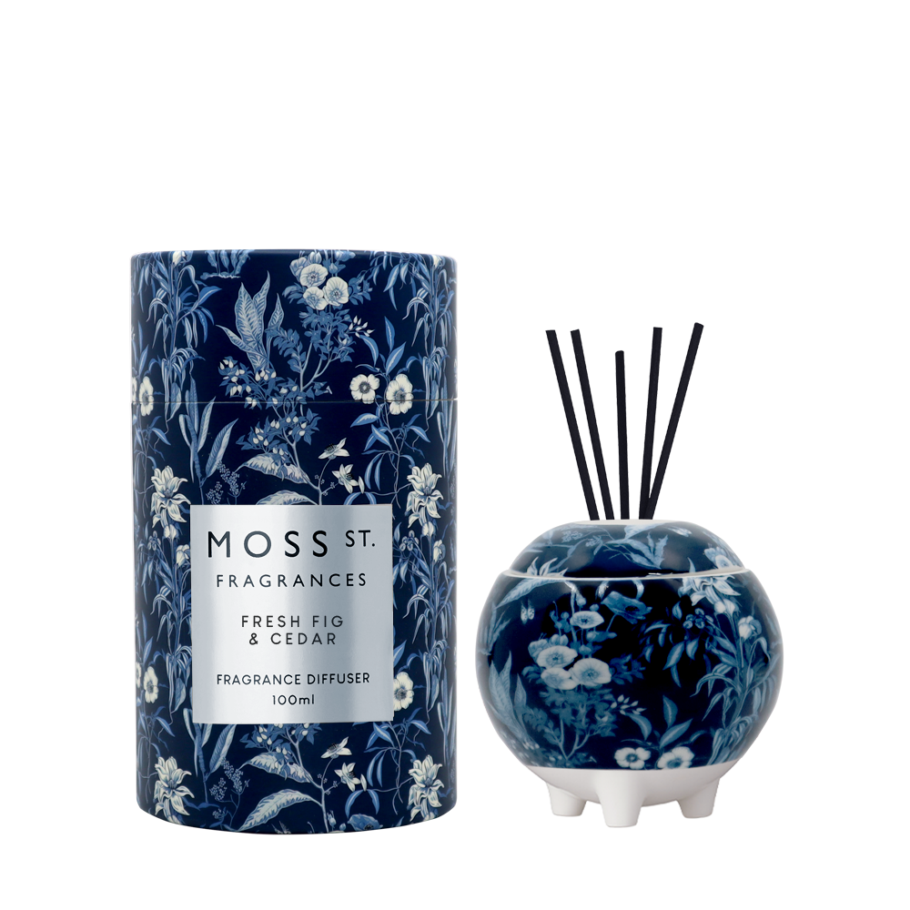 Fresh Fig & Cedar Ceramic Diffuser 100ml | Moss St. Fragrances