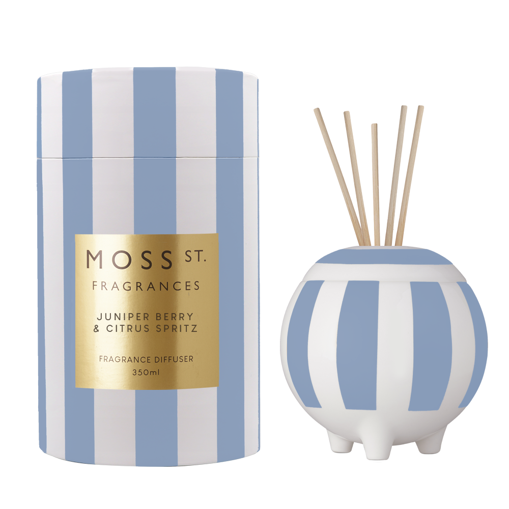 Juniper Berry & Citrus Spritz Ceramic Diffuser 350ml | Moss St. Fragrances