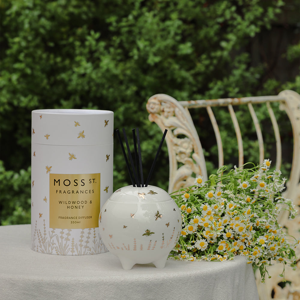 Wildwood & Honey Ceramic Diffuser 350ml | Moss St. Fragrances